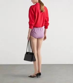Prada Cotton Piqué Plunge-neck Polo Shirt
