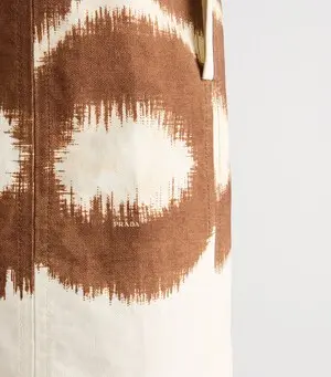 Prada Canvas Circle Print Mini Dress