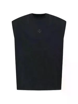 Vetements Logo Print Sleeveless T-shirt - Black
