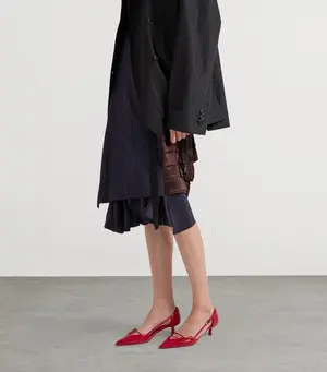 Prada Leather Open-side Pumps