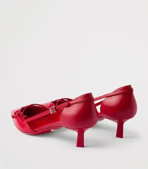 Prada Leather Open-side Pumps