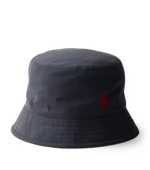 Prada Prada Cotton Old Gabardine Bucket Hat Blue