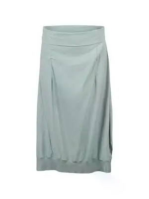 Black Label Pleated Asymmetric-hem Skirt
