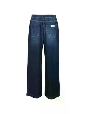 NOUMENO CONCEPT Distressed Wide-leg Jeans