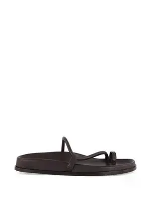 EMME PARSONS Leather Slip-on Sandals - Brown