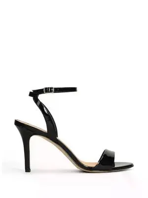 THE SELLER Patent Finish Ankle-strap Sandals - Black