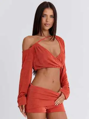 OUTCAST Briela Asymmetrical Crop Top