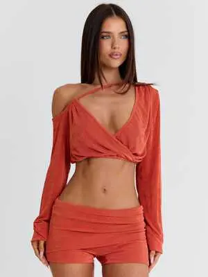 OUTCAST Briela Asymmetrical Crop Top
