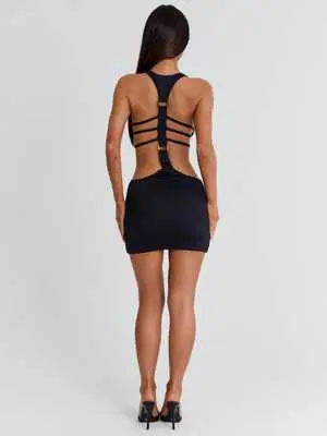 OUTCAST Mylee Mini Dress Sculpting Silhouette With Waist Cut-outs