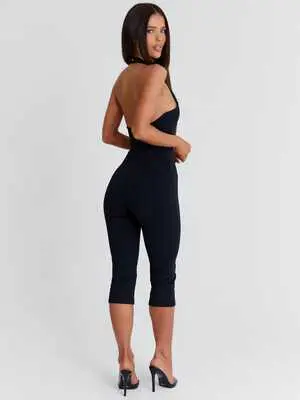 OUTCAST Vidae Jumpsuit With Plunge Neckline And Eyelet Detail