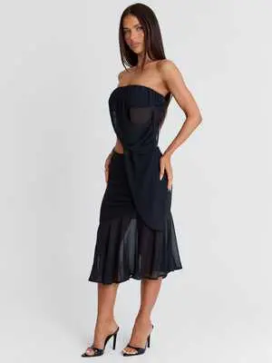 OUTCAST Itzeli Strapless Georgette Top