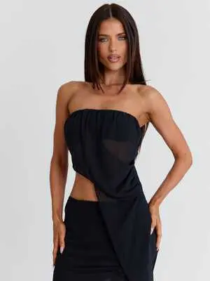 OUTCAST Itzeli Strapless Georgette Top