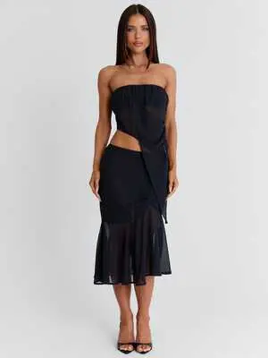 OUTCAST Itzeli Strapless Georgette Top