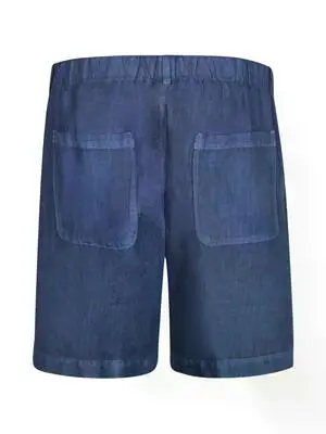 120% Lino Elasticated Waistband Patch Pocket Shorts