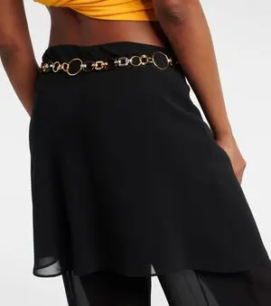 Christopher Esber Belted Silk Wide-leg Pants