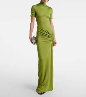 Christopher Esber Ruched Tee Gown - Green