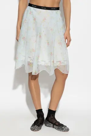 Marc Jacobs Floral Motif Midi Skirt