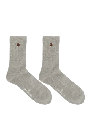 A BATHING APE Logo Socks