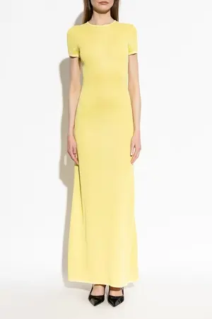 Jacquemus Short-sleeve Maxi Dress With Cut-out Detail