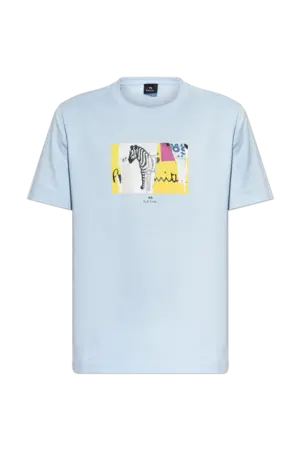 Paul Smith T-shirt With Print - Light Blue
