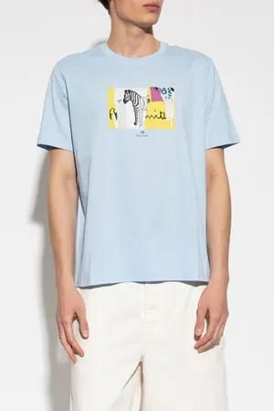 Paul Smith T-shirt With Print - Light Blue