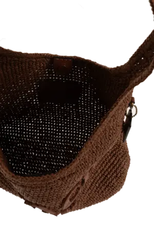 COACH Brooklyn 28 Raffia Shoulder Bag