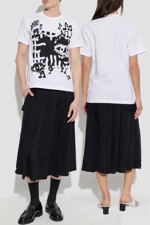 Comme Des Garçons Midi Skirt With Detachable Suspenders