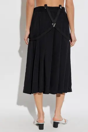 Comme Des Garçons Midi Skirt With Detachable Suspenders