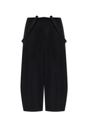 Comme Des Garçons Trousers With Detachable Suspenders - Black