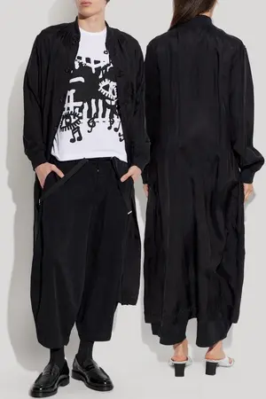 Comme Des Garçons Printed Logo Coat