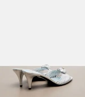 Valentino Garavani Metallic Leather Mules