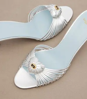 Valentino Garavani Metallic Leather Mules