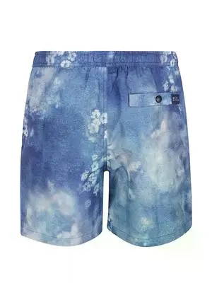 ESCAPISTA Floral Print Swim Shorts - Blue