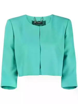 Patrizia Pepe Emerald Cropped Jacket