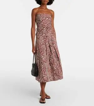 Proenza Schouler Printed Cotton-blend Midi Skirt