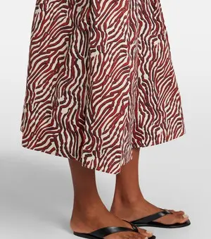 Proenza Schouler Printed Cotton-blend Midi Skirt