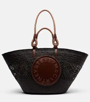 Stella McCartney Large Raffia Basket Bag