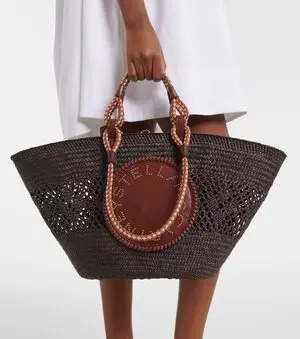 Stella McCartney Large Raffia Basket Bag
