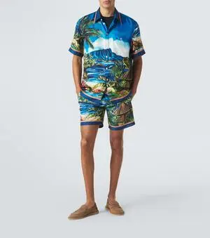 Dolce & Gabbana Printed Silk Twill Shirt