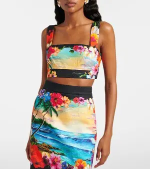 Dolce & Gabbana Printed Cropped Top
