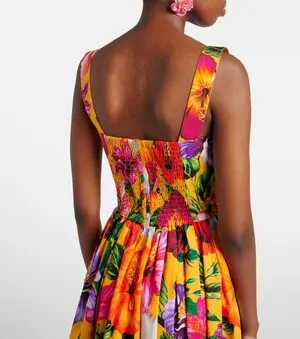 Dolce & Gabbana Floral Cotton Midi Dress