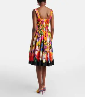 Dolce & Gabbana Floral Cotton Midi Dress