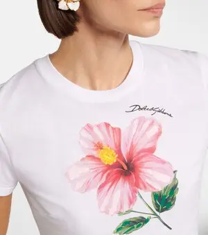 Dolce & Gabbana Floral Cotton Cropped Top