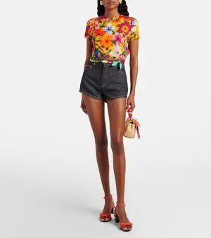 Dolce & Gabbana Floral Cotton Cropped Top