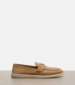 Prada Leather Loafers - Beige