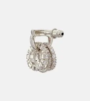 FERRAGAMO Gancini Crystal-embellished Drop Earrings