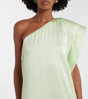 Stella McCartney Asymmetrical Satin Cocktail Dress