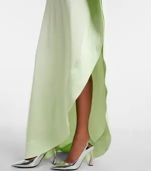 Stella McCartney Asymmetrical Satin Cocktail Dress