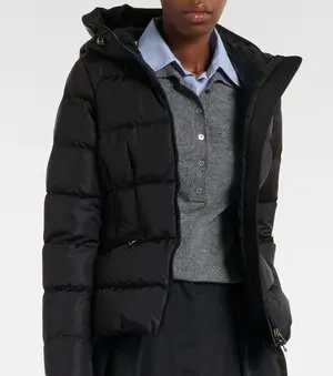 Moncler Quilted Down Jacket With Drawstring Hood