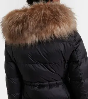 Moncler Boedic Shearling-trimmed Down Coat
